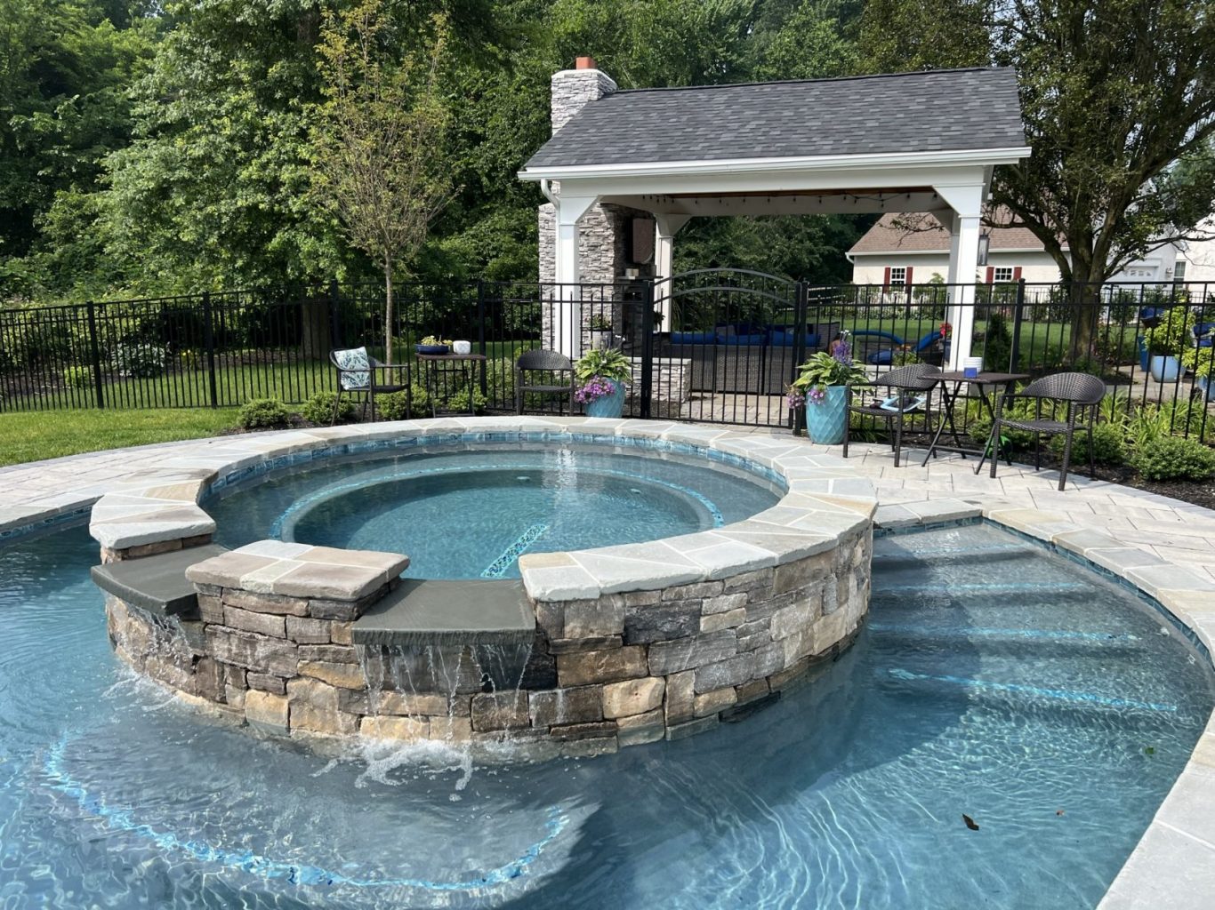 Freeform Swimming Pool In Maple Glenn, PA - SLS Landscaping | NJ ...